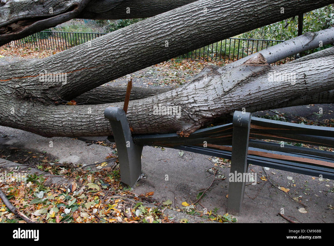 October,31st, New York, NY, USA : Damage caused by hurricane Sandy in ...