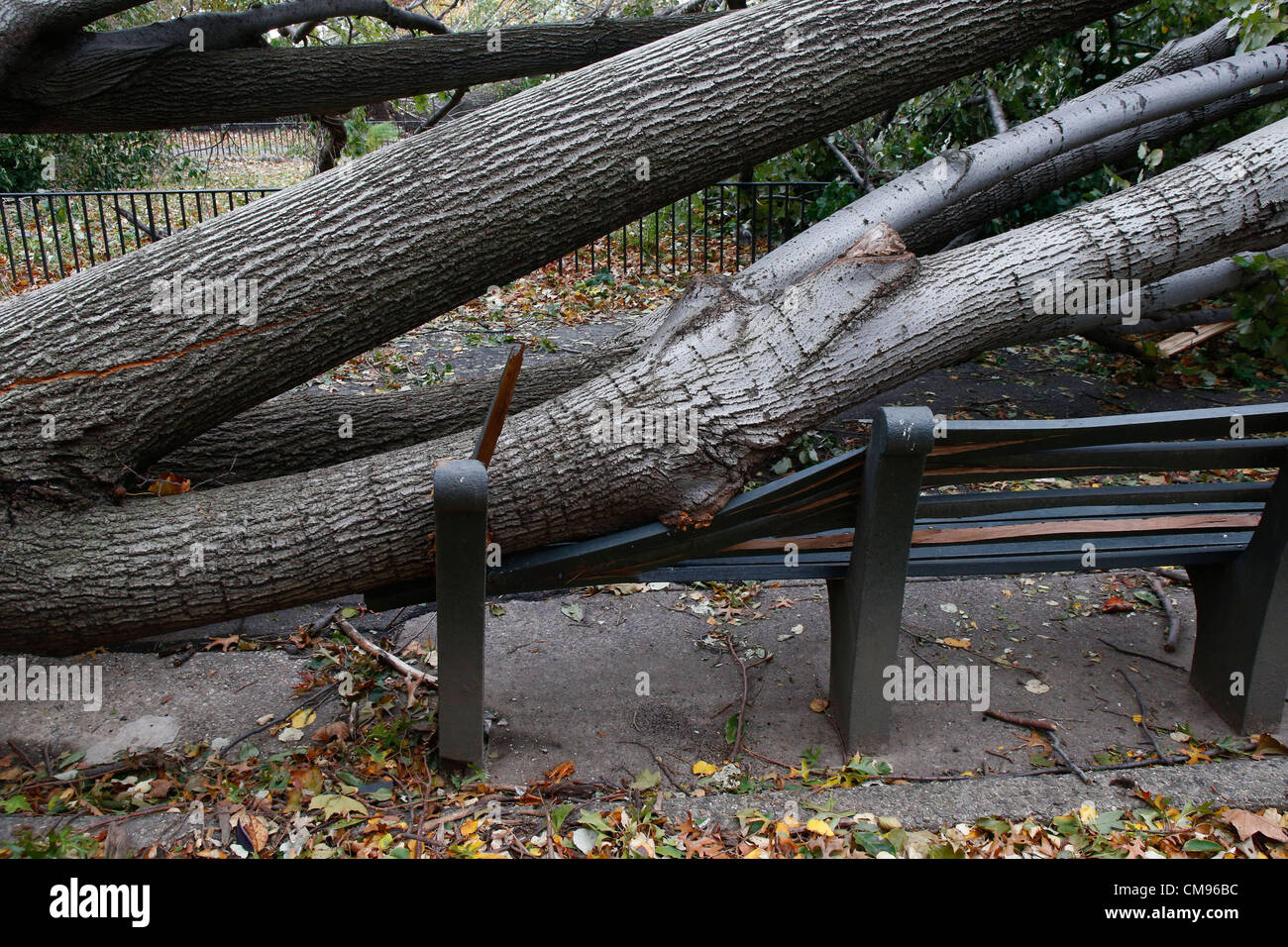 October,31st, New York, NY, USA : Damage caused by hurricane Sandy in ...