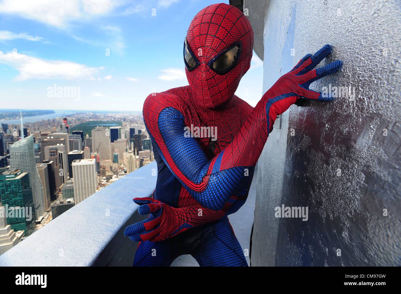 June 27, 2012 - Manhattan, New York, U.S. - SPIDER-MAN scales the 103rd ...