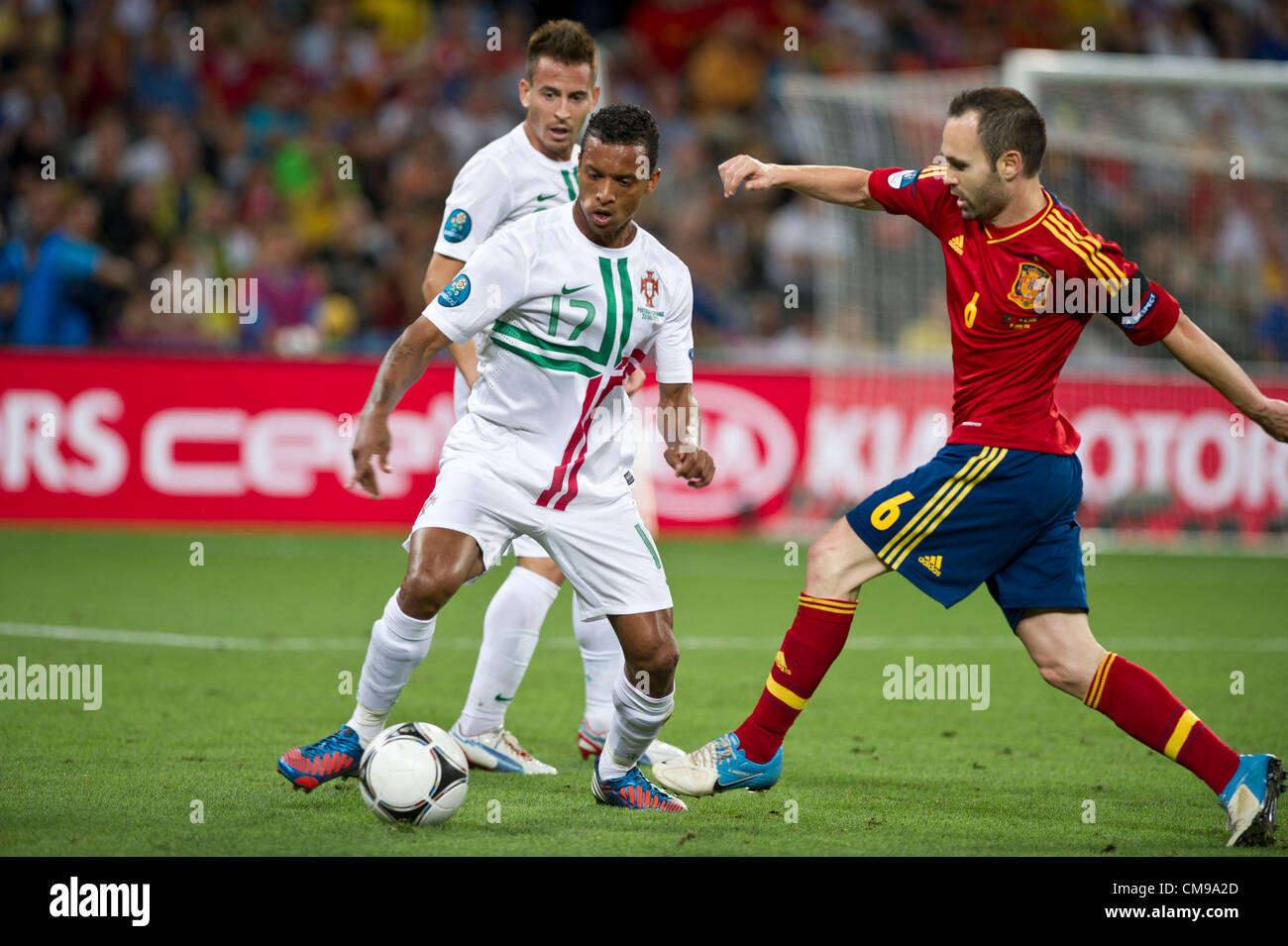 Nani (POR), Andres Iniesta (ESP), JUNE 27, 2012 - Football / Soccer ...