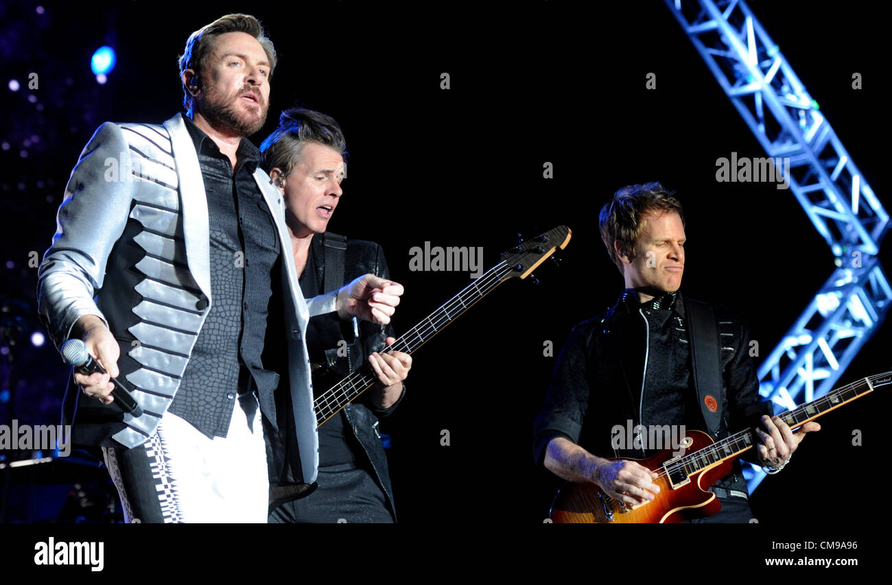 British band Duran Duran during the concert in Prague, the Czech ...