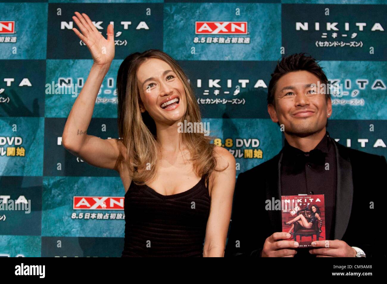 June 28, 2012 : Tokyo, Japan – Maggie Q and Japanese former K1 fighter ...