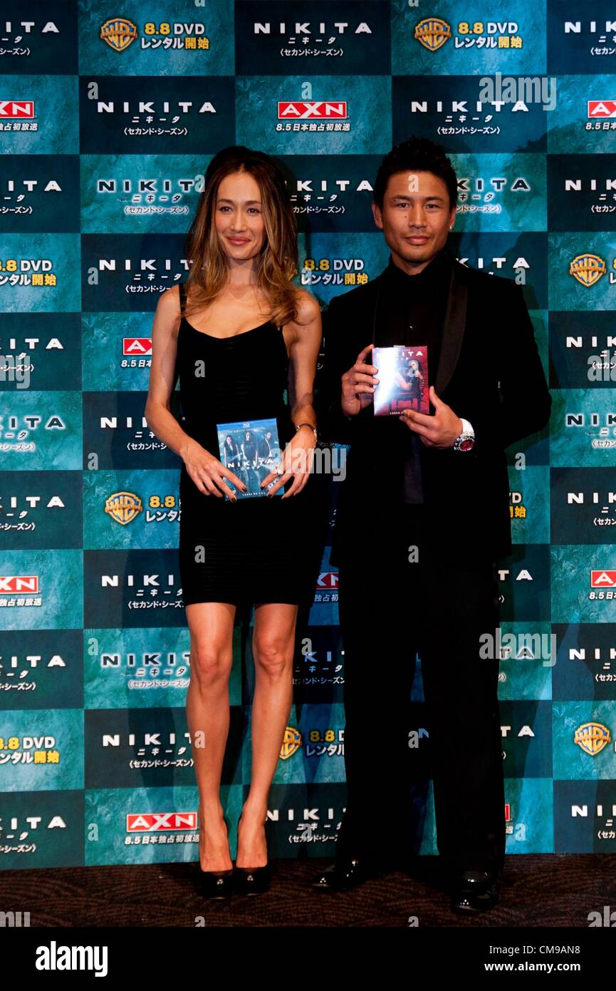 June 28, 2012 : Tokyo, Japan – Maggie Q and Japanese former K1 fighter ...
