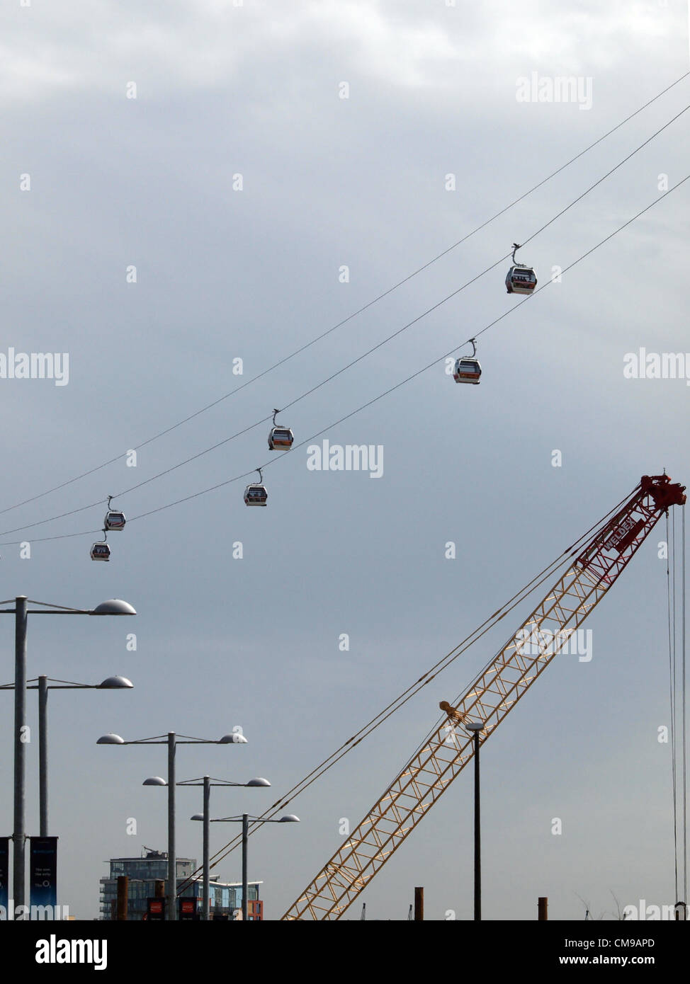 Cars start operating at the opening of the Emirates Air Line urban ...
