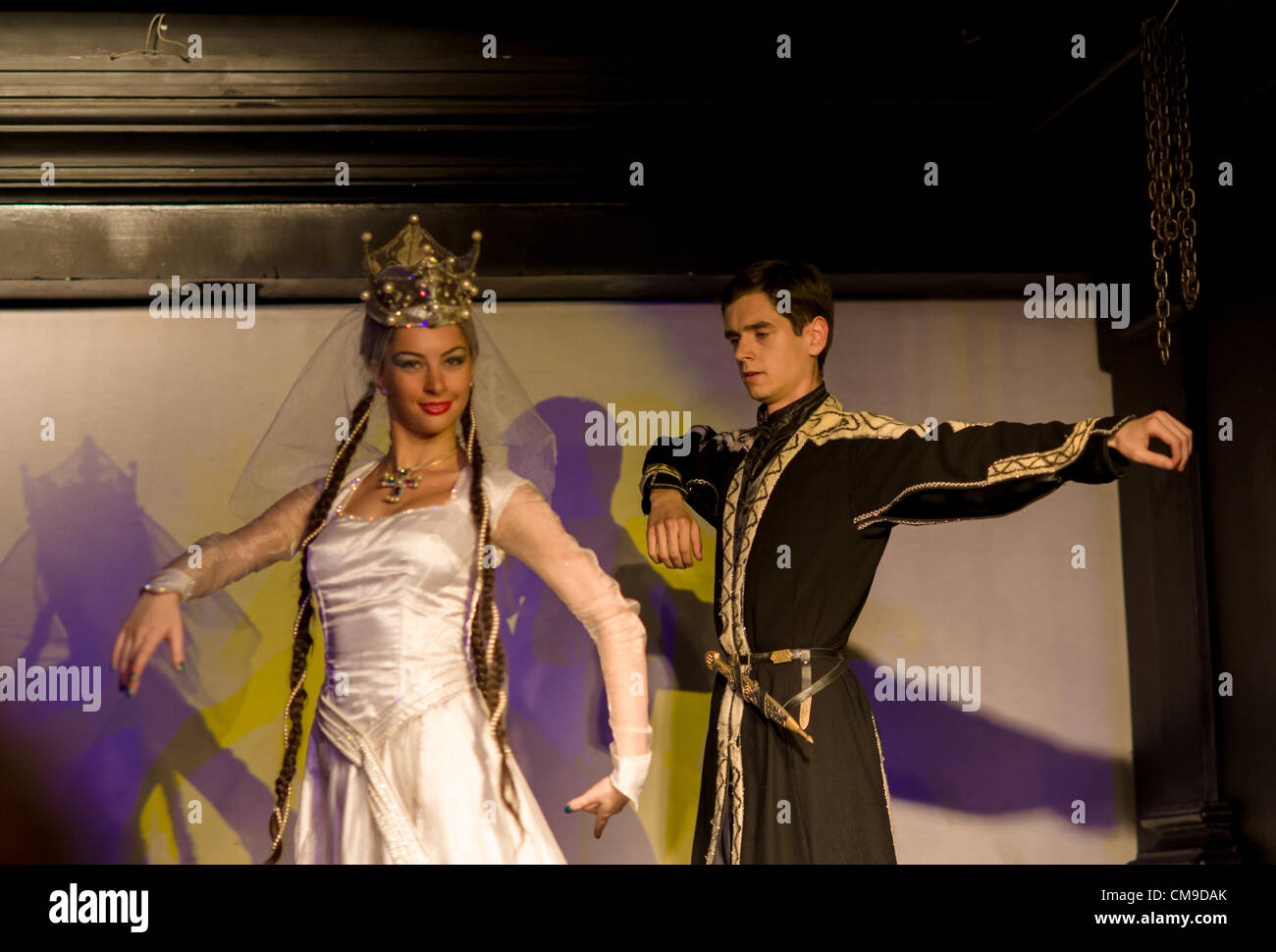 June 28, 2012 - Tbilisi, Georgia. Traditional Georgian folk dance ...