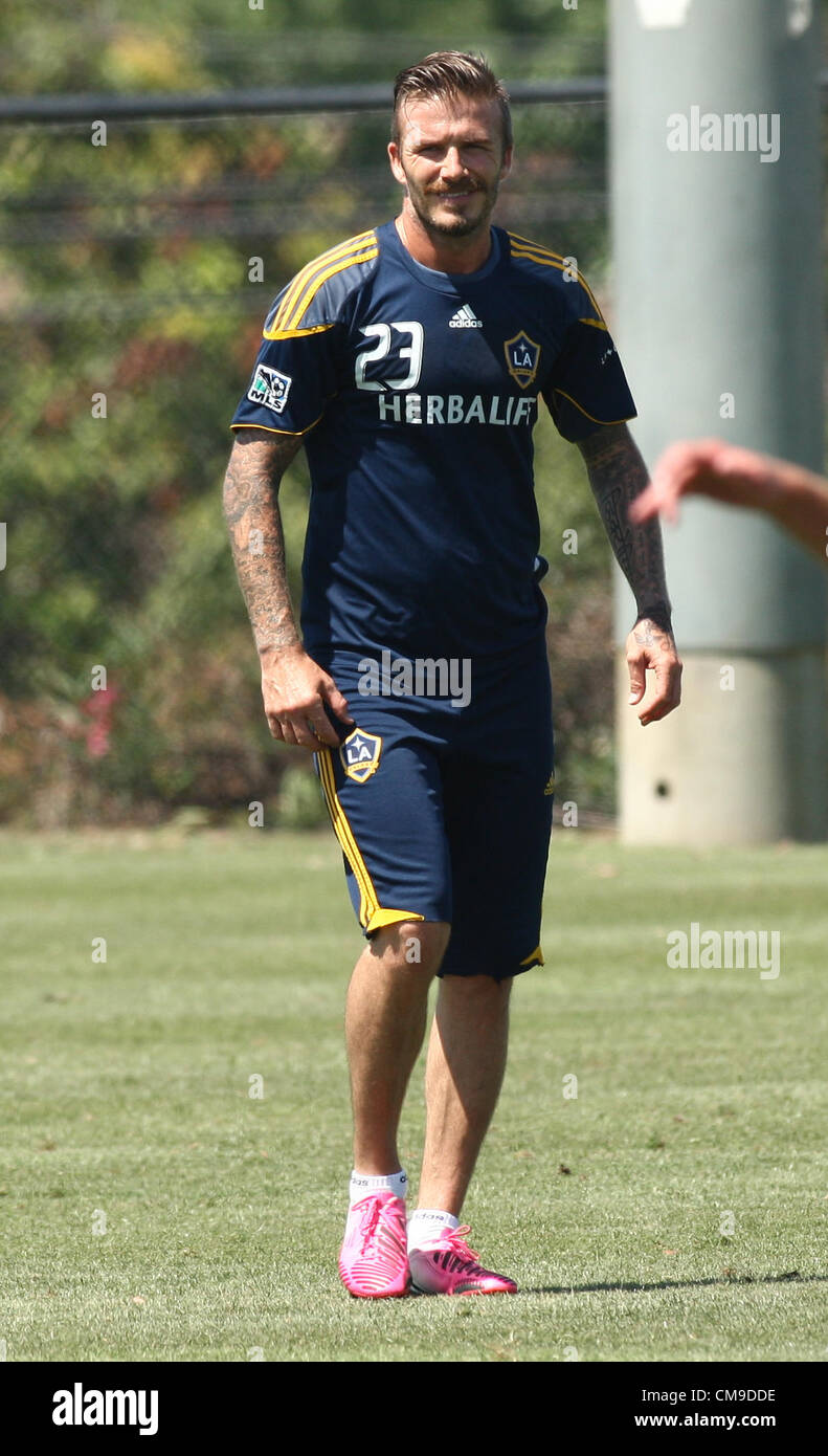 DAVID BECKHAM DAVID BECKHAM TRAINING ON THE DAY TEAM GB OLYMPIC SQUAD ...