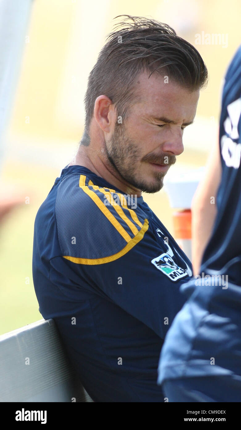 DAVID BECKHAM DAVID BECKHAM TRAINING ON THE DAY TEAM GB OLYMPIC SQUAD ...