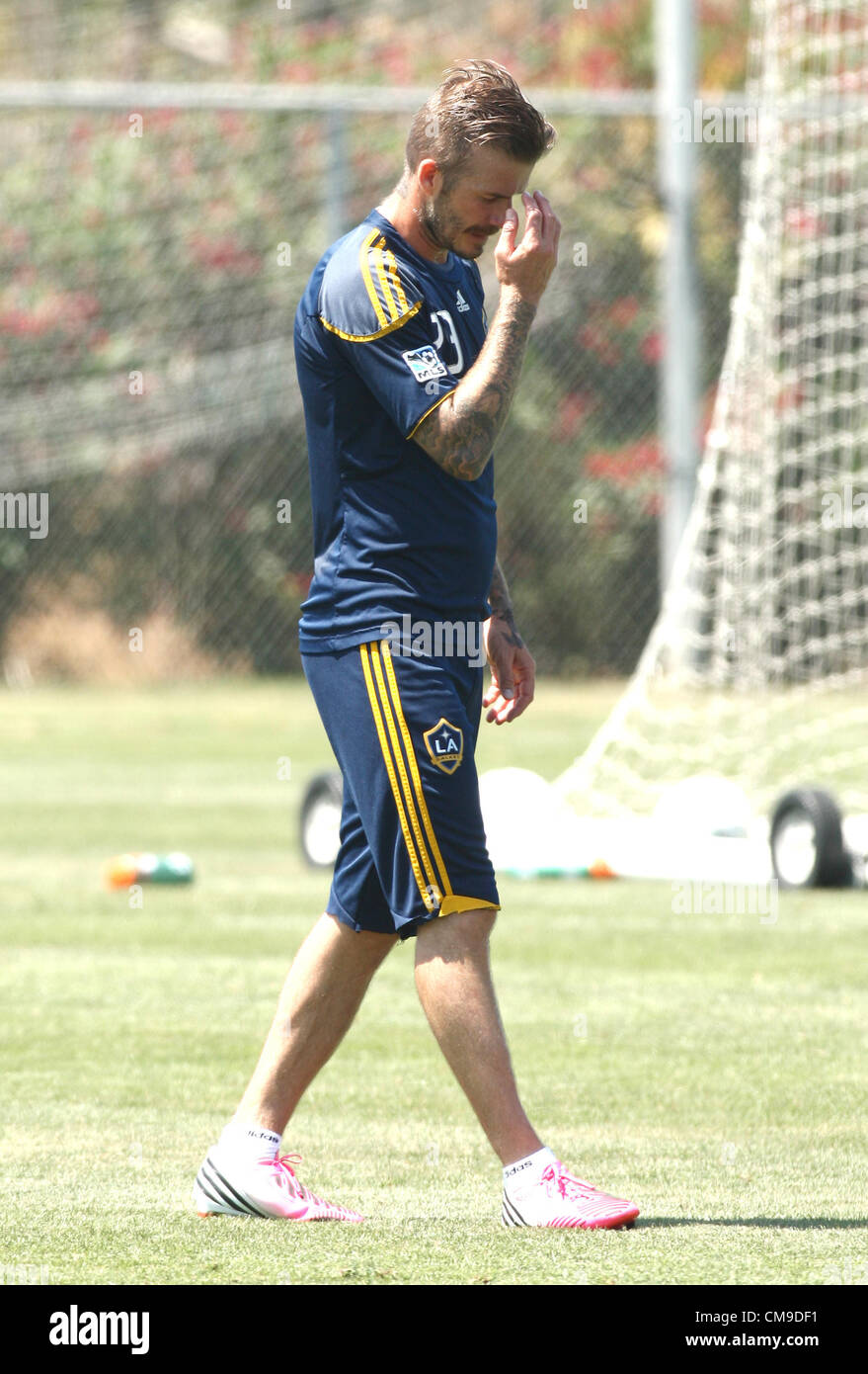 DAVID BECKHAM DAVID BECKHAM TRAINING ON THE DAY TEAM GB OLYMPIC SQUAD ...