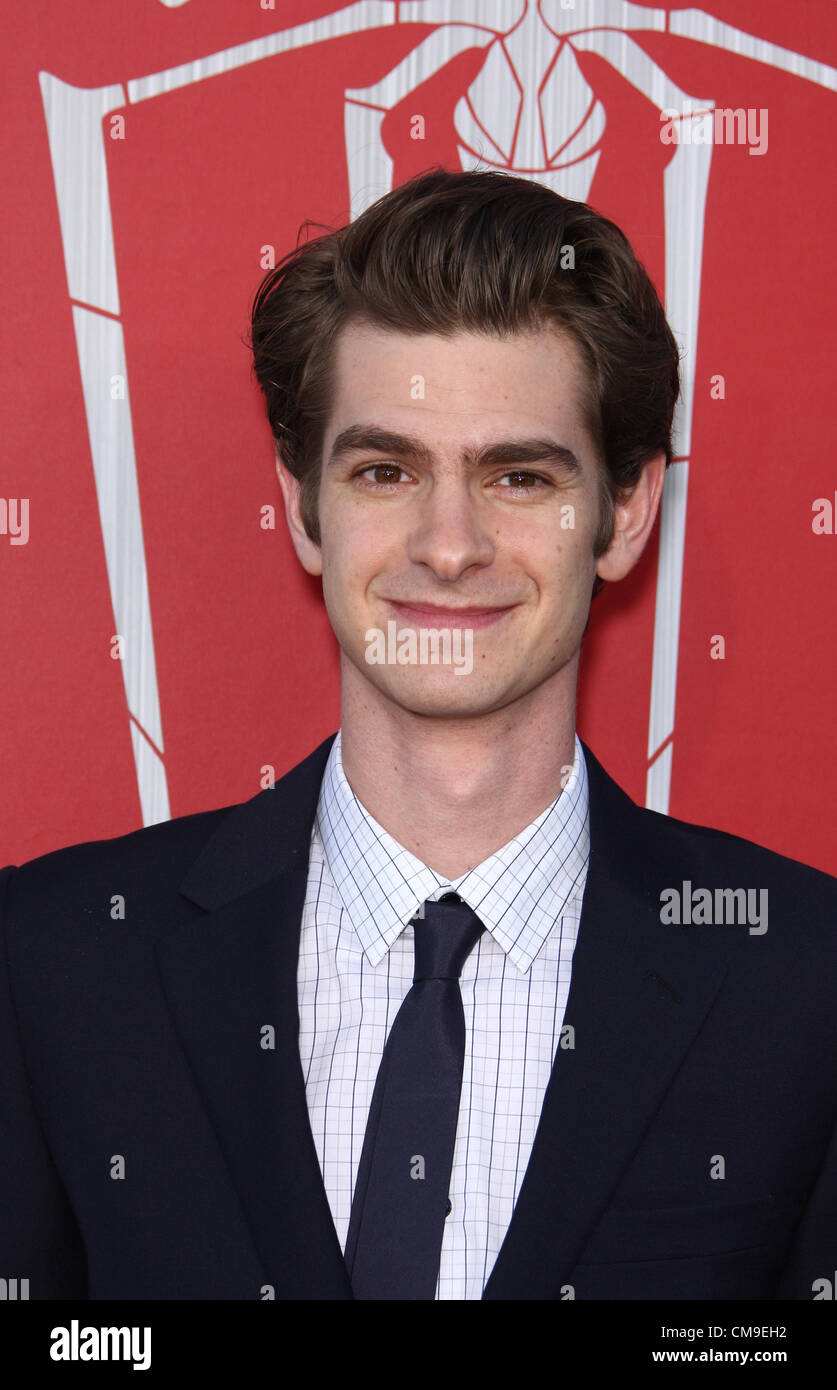 ANDREW GARFIELD THE AMAZING SPIDER-MAN. WORLD PREMIERE LOS ANGELES ...