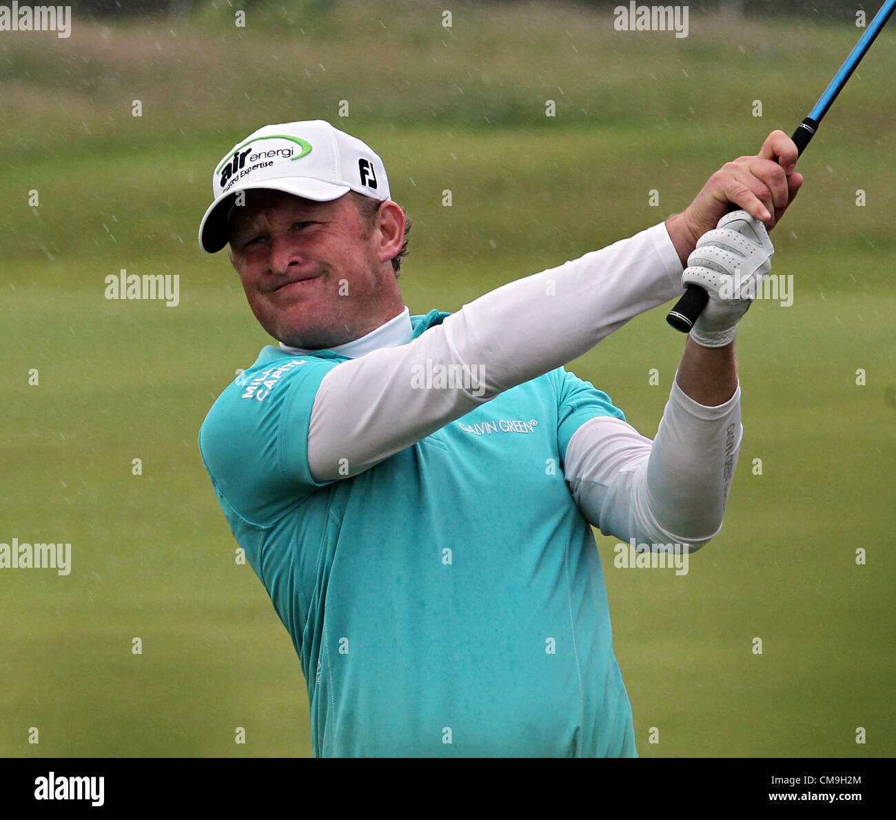 29.06.2012 England's Jamie Donaldson during his second round of the ...