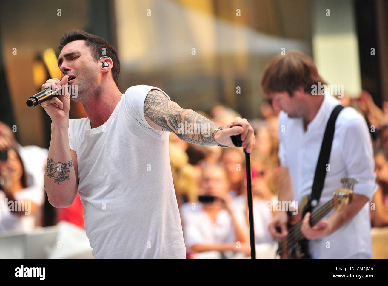 Adam Levine on stage for NBC Today Show Summer Concert Series with ...