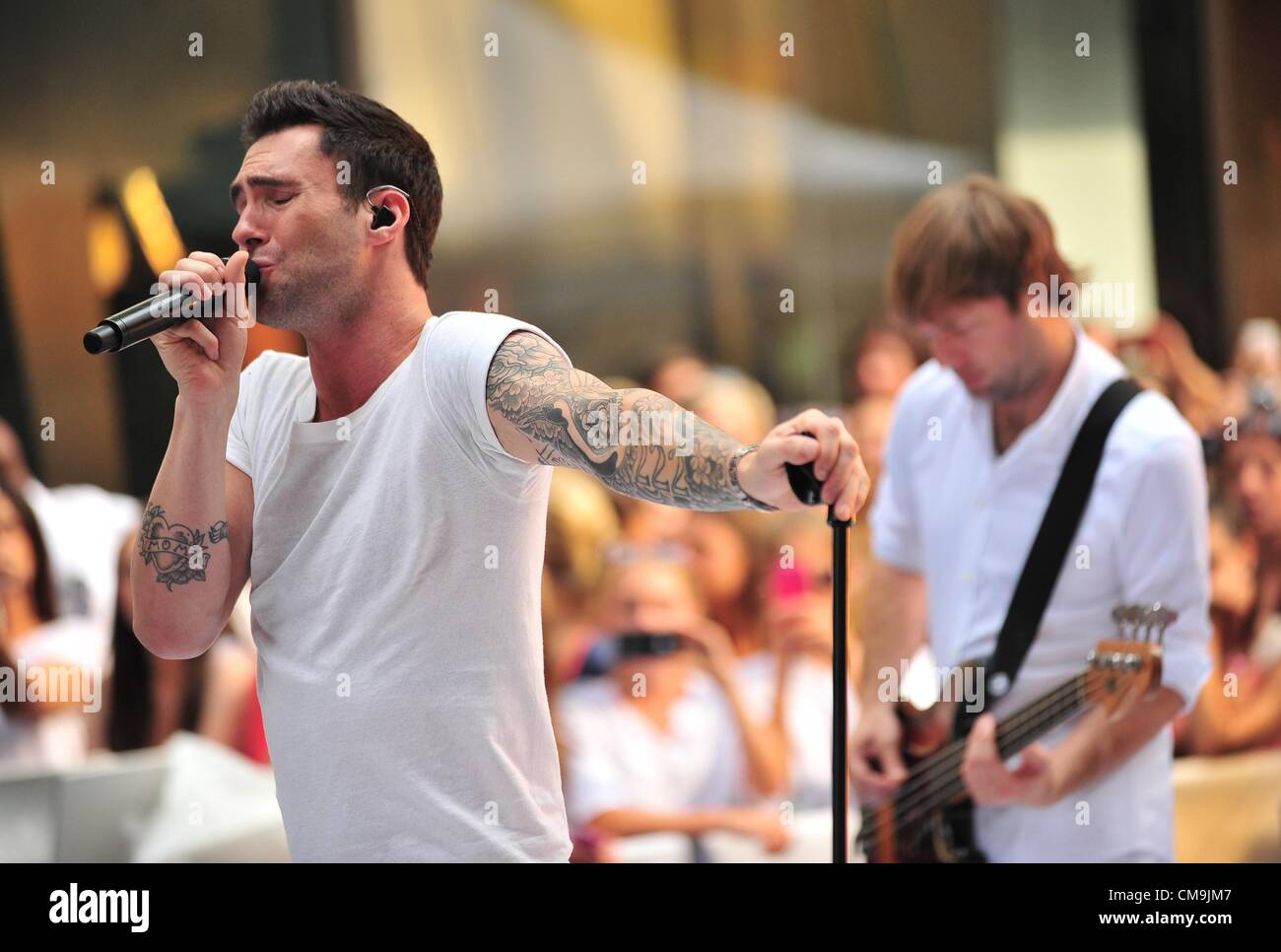 Adam Levine on stage for NBC Today Show Summer Concert Series with ...