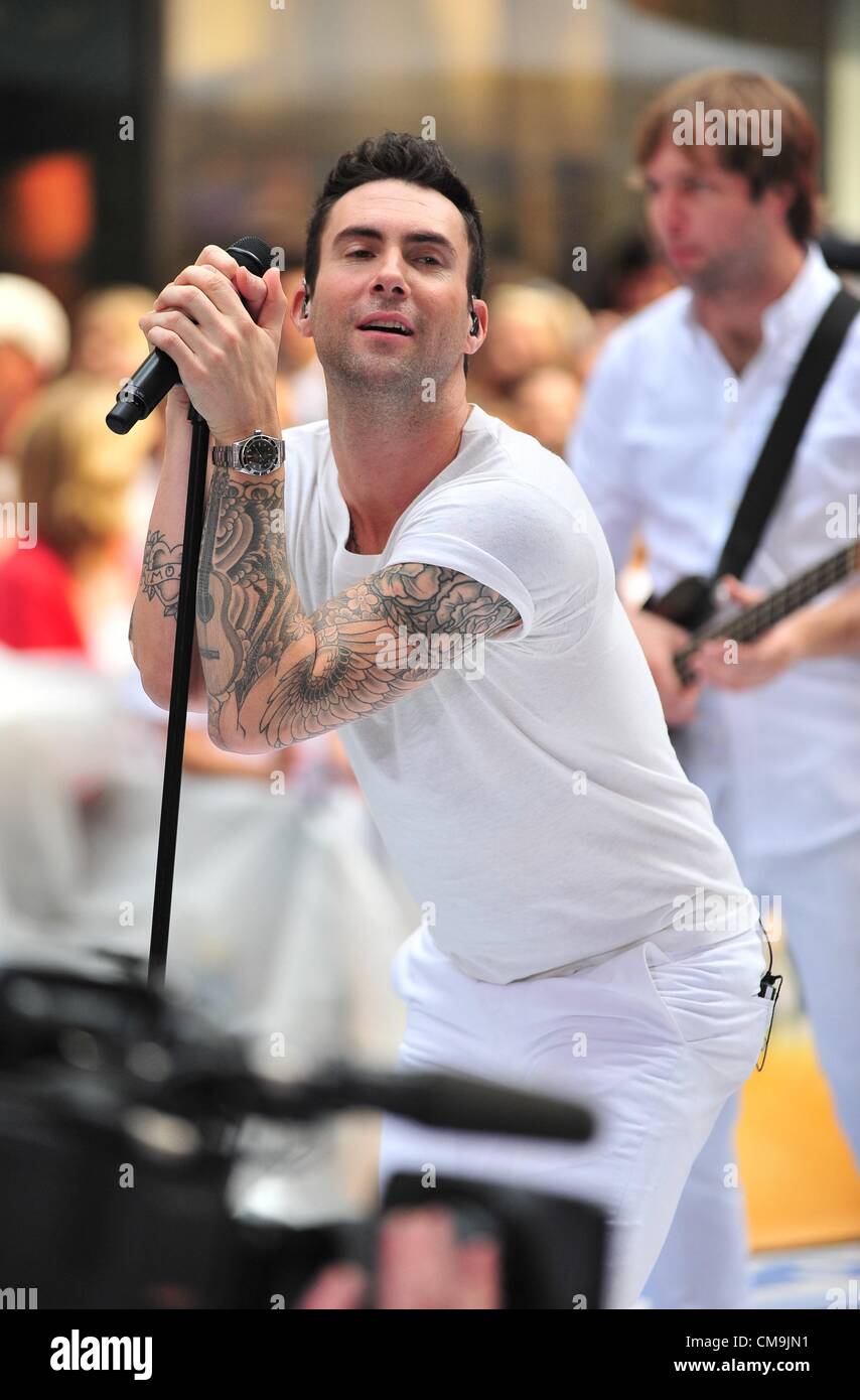 Adam Levine on stage for NBC Today Show Summer Concert Series with ...