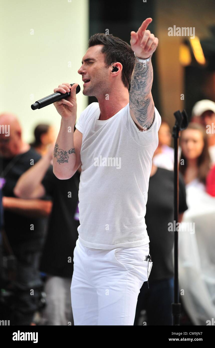 Adam Levine on stage for NBC Today Show Summer Concert Series with ...