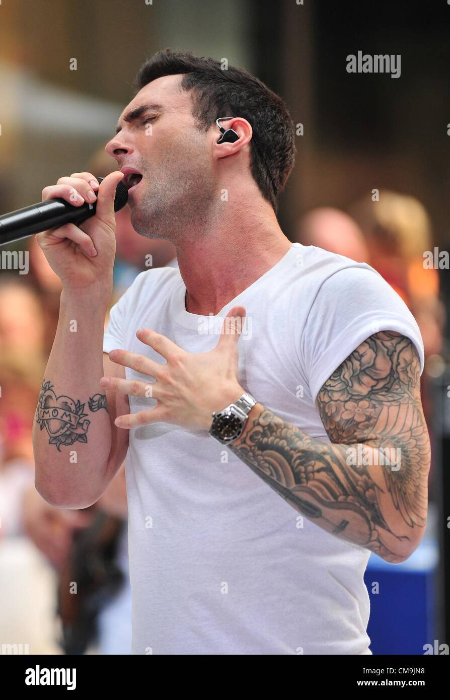 Adam Levine on stage for NBC Today Show Summer Concert Series with ...