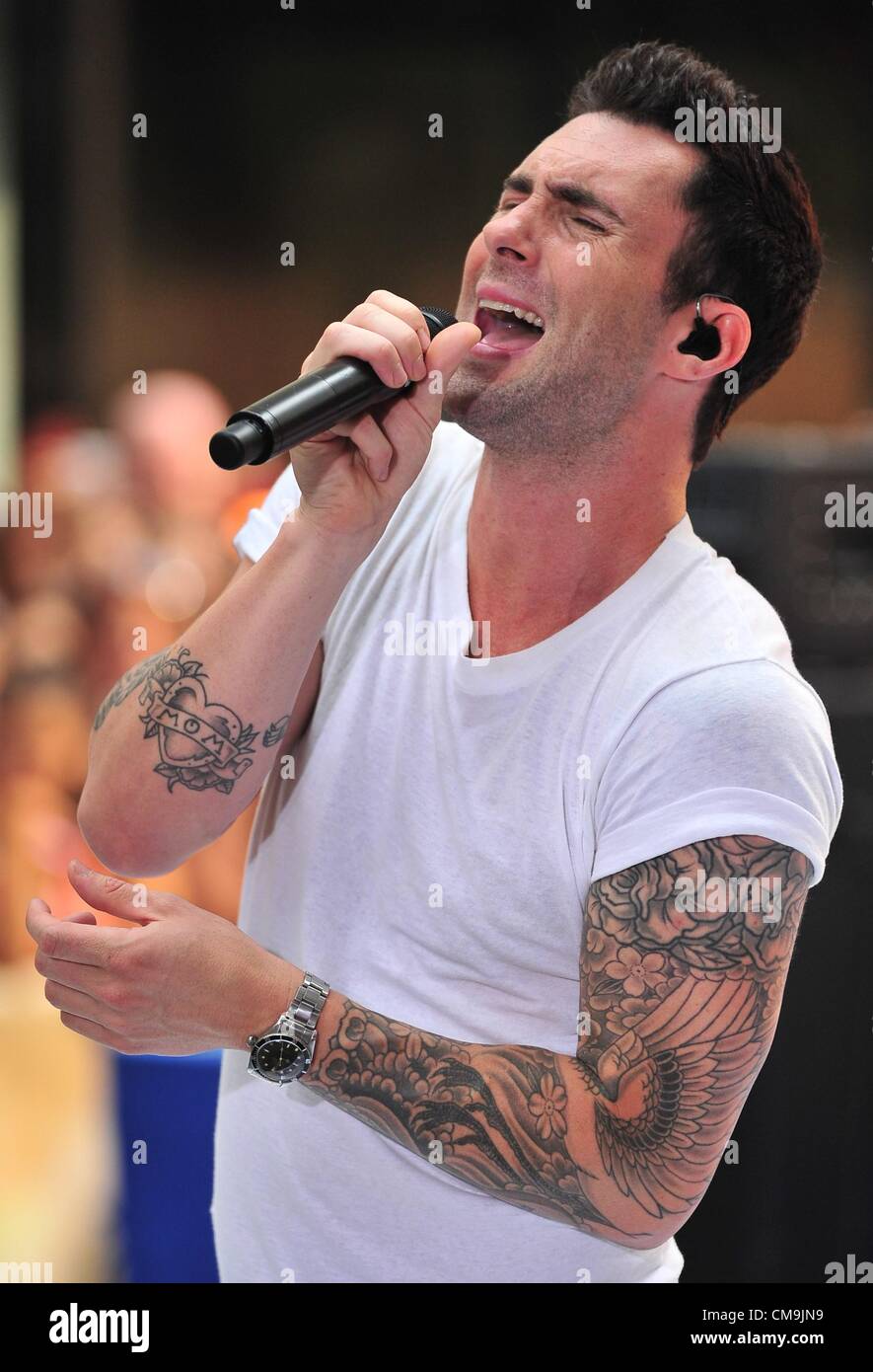 Adam Levine on stage for NBC Today Show Summer Concert Series with ...