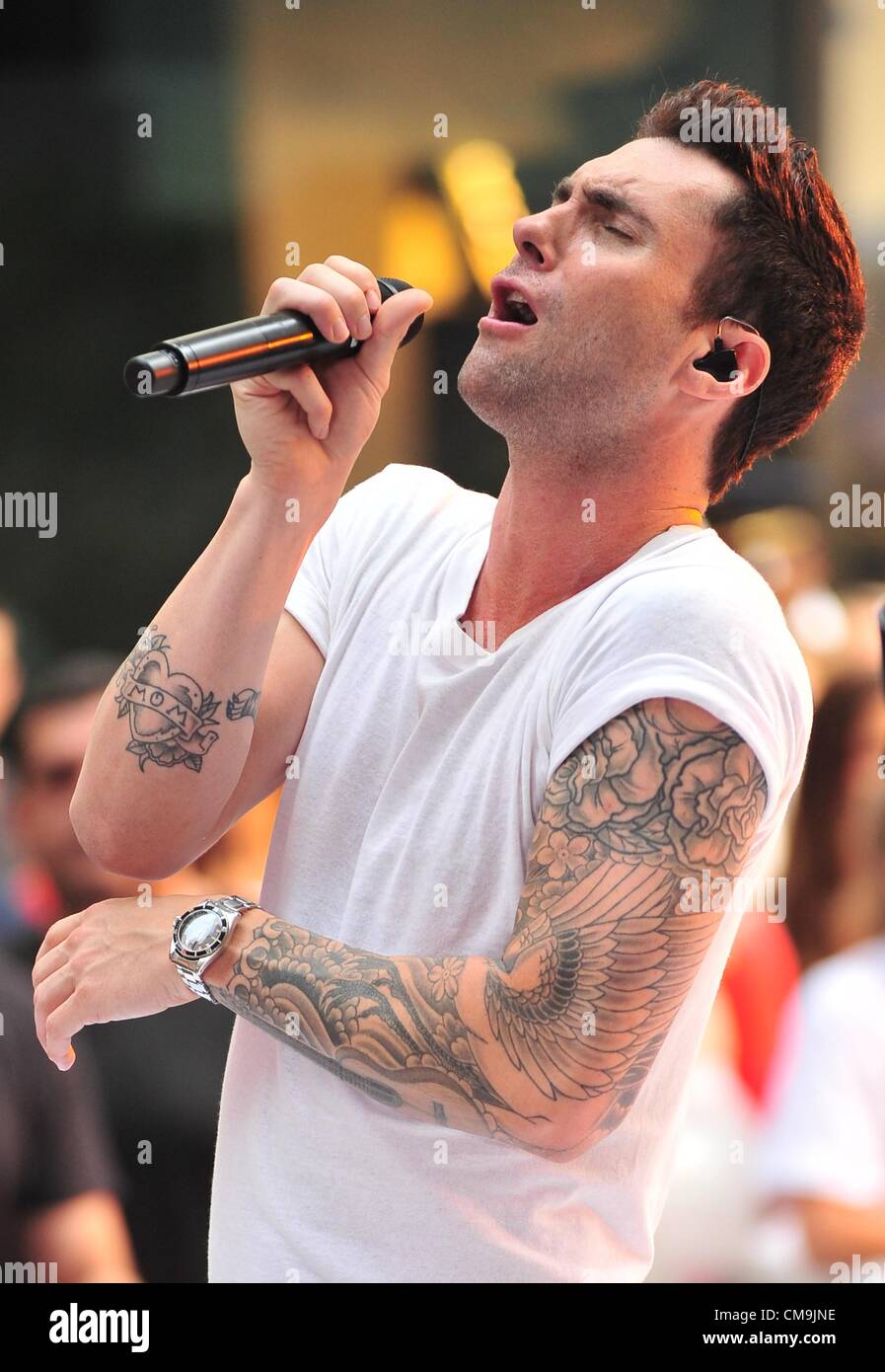 Adam Levine on stage for NBC Today Show Summer Concert Series with ...