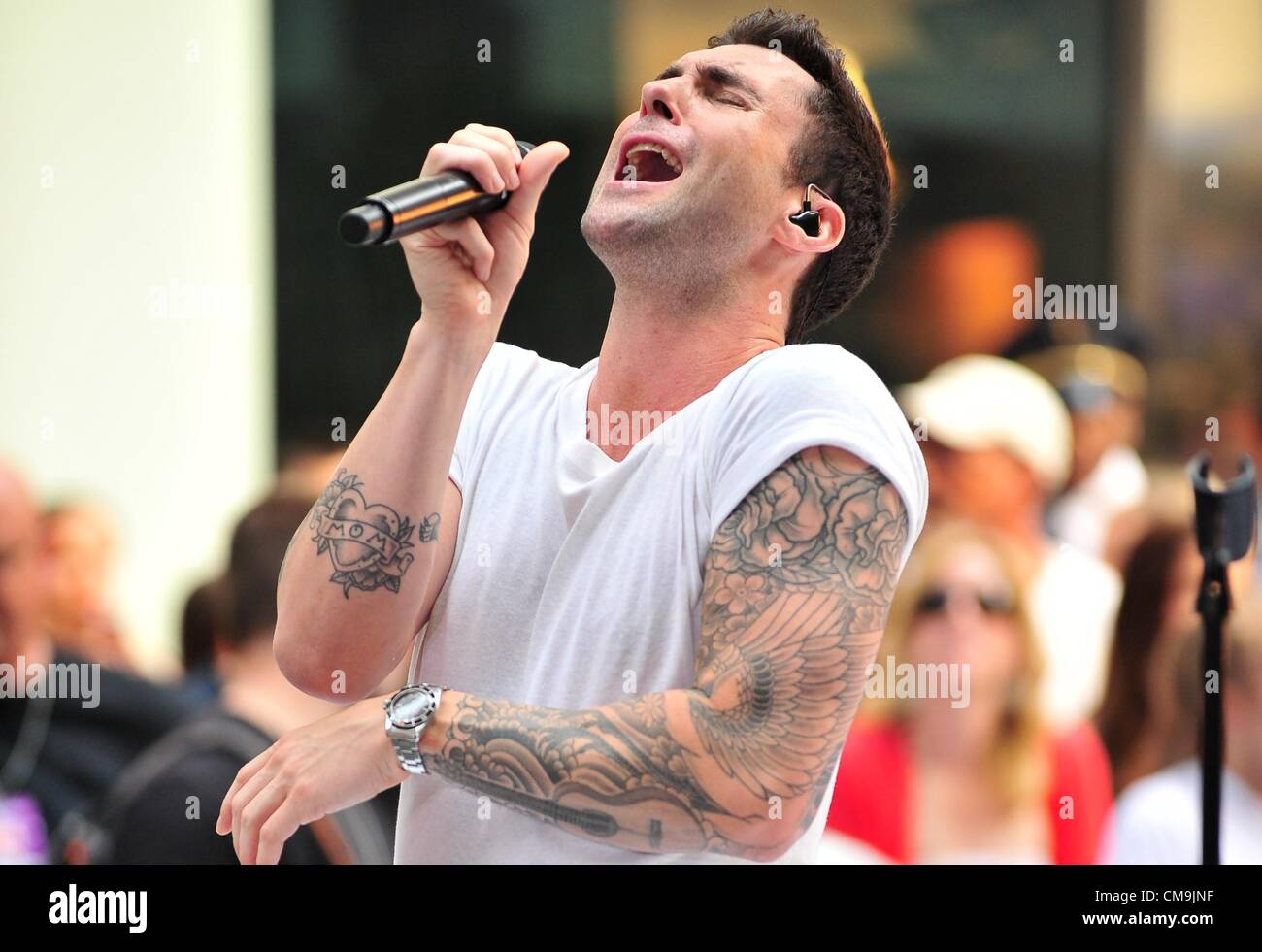 Adam Levine on stage for NBC Today Show Summer Concert Series with ...