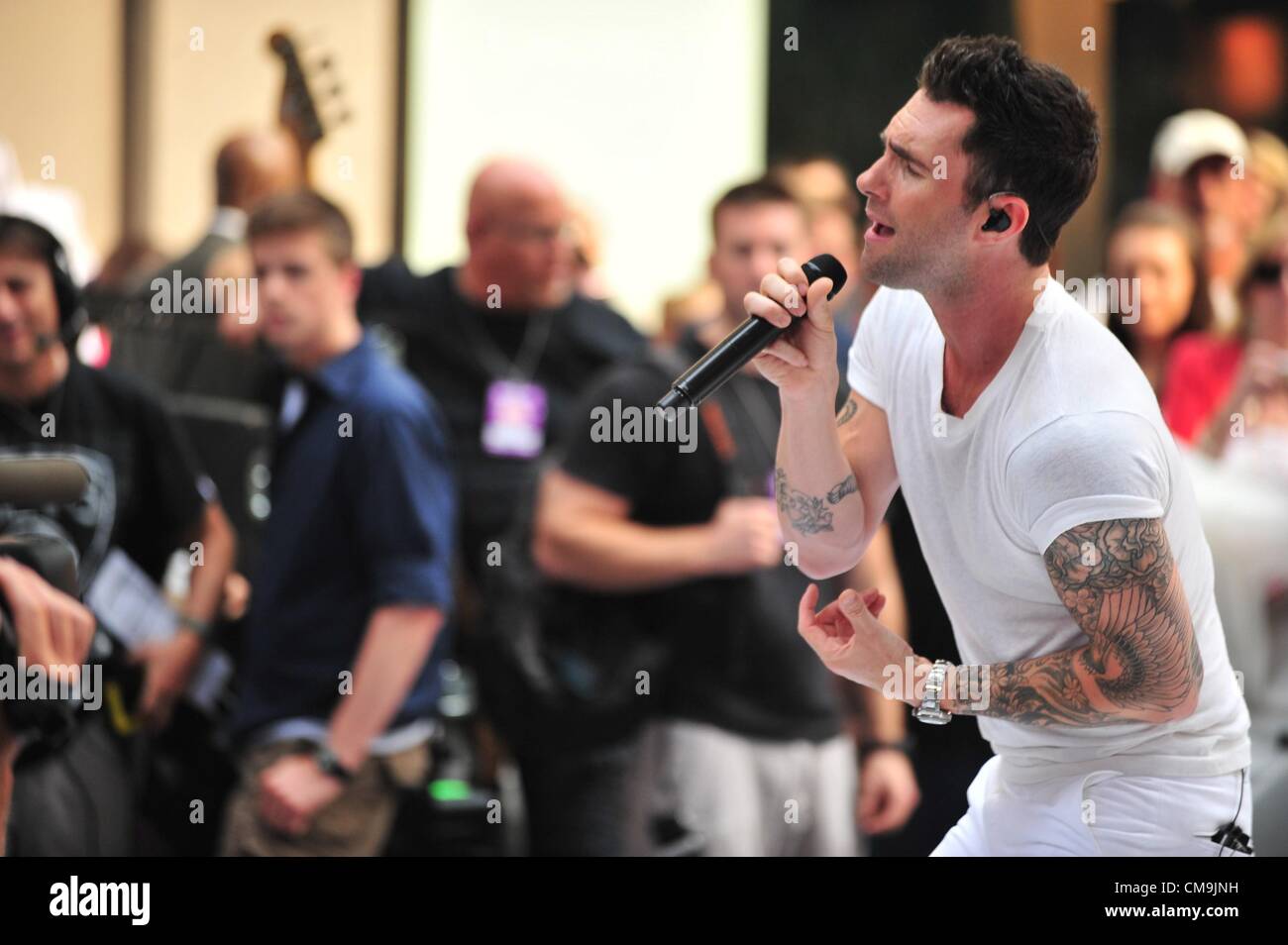 Adam Levine on stage for NBC Today Show Summer Concert Series with ...