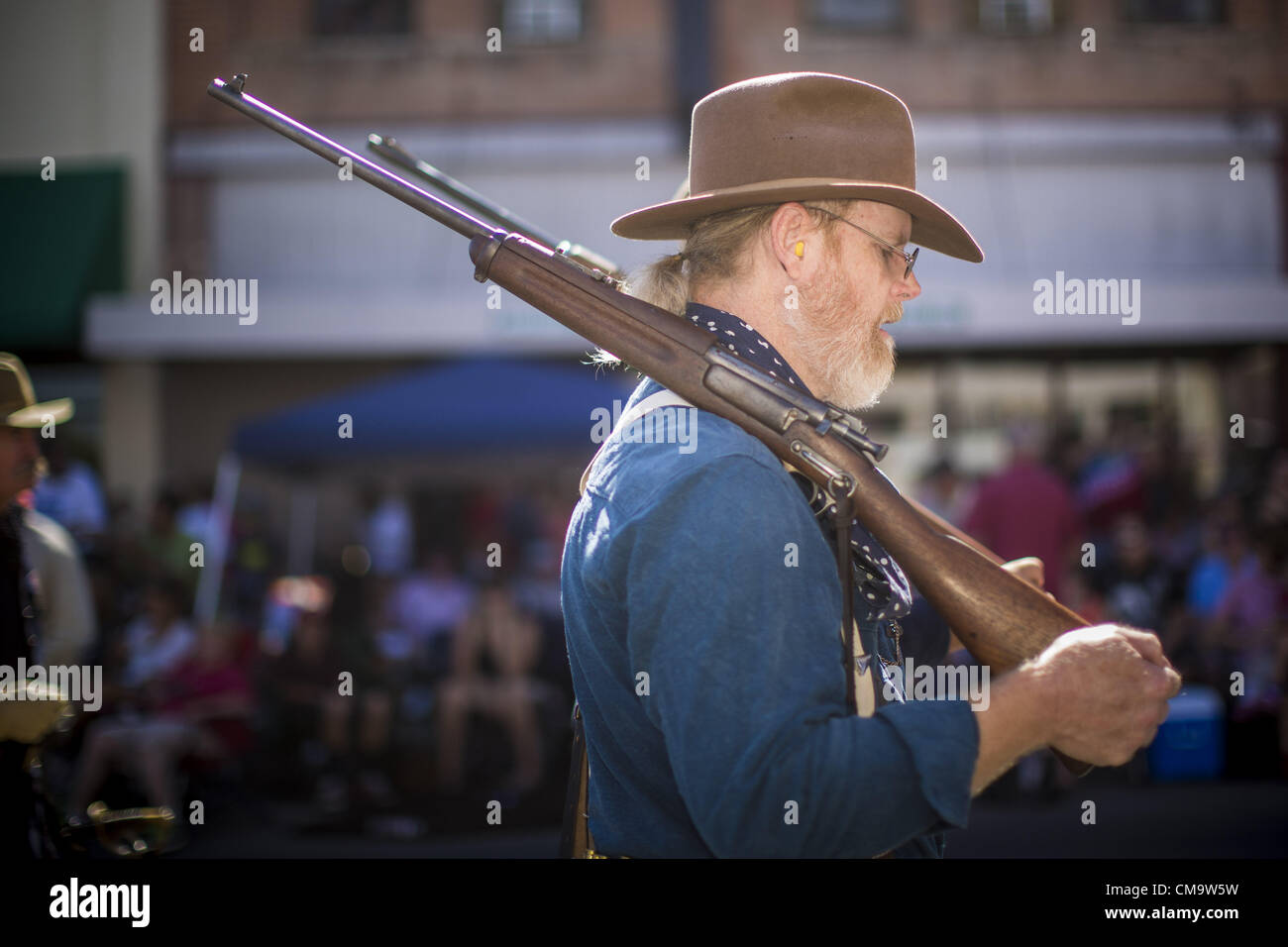June 30, 2012 - Prescott, Arizona, U.S - A member of the Rough Riders ...
