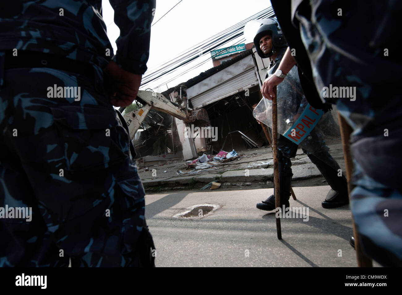Police dozer hi-res stock photography and images - Alamy