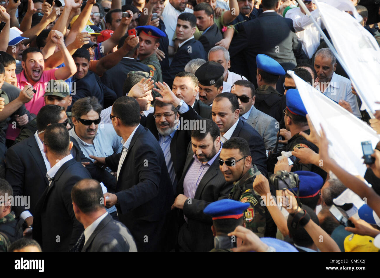 29 June 2012 -- Cairo, Egypt -- Egyptian President elect Mohamed Mursi ...