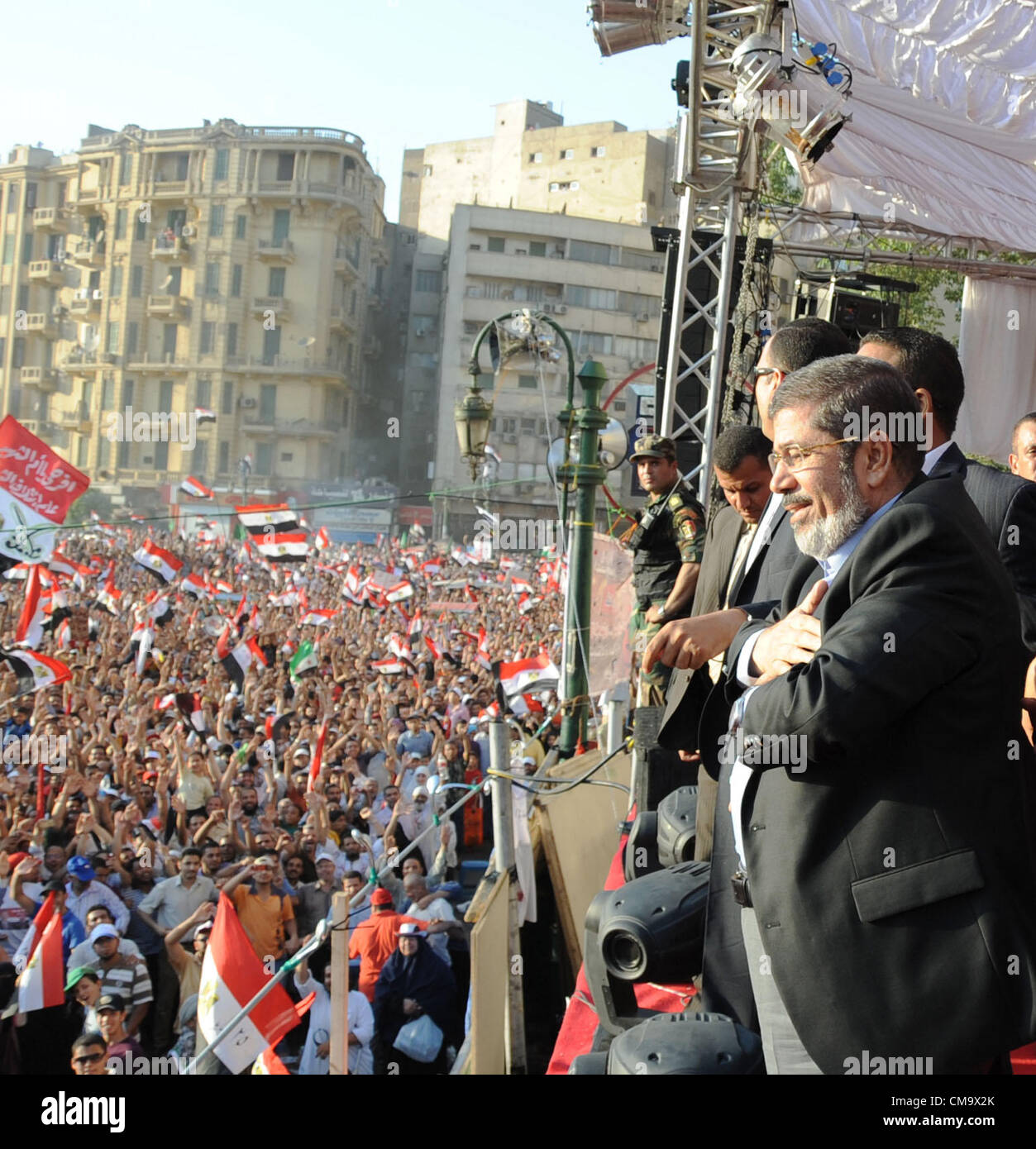 29 June 2012 -- Cairo, Egypt -- Egyptian President elect Mohamed Mursi ...