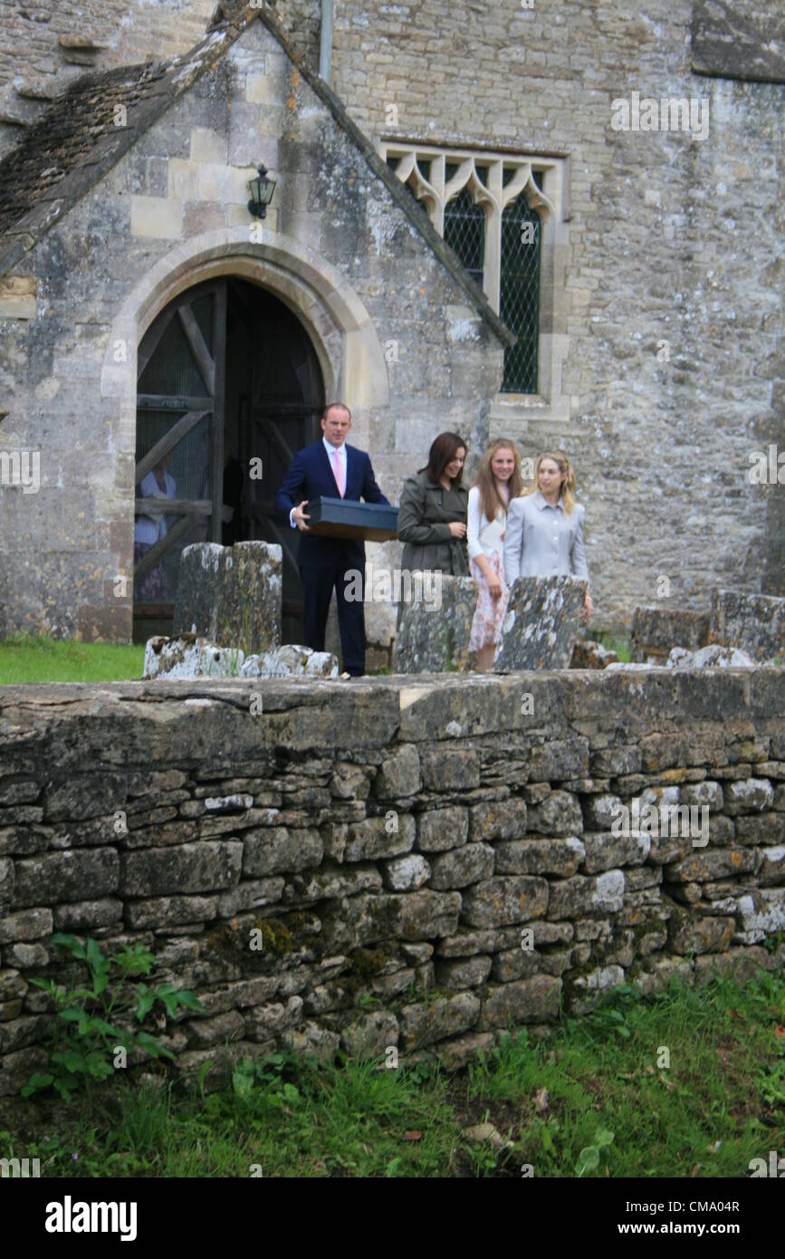 Cherington Gloucestershire,UK. 30 June, 2012. Guests leave St. Nicholas ...