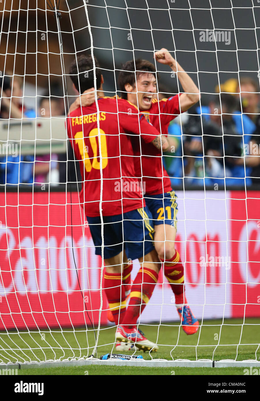 CESC FABREGAS & DAVID SILVA SPAIN V ITALY EURO 2012 OLYMPIC STADIUM ...