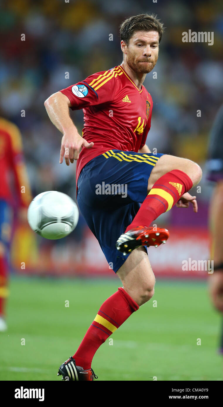 XABI ALONSO SPAIN V ITALY EURO 2012 OLYMPIC STADIUM KIEV UKRAINE 01 ...