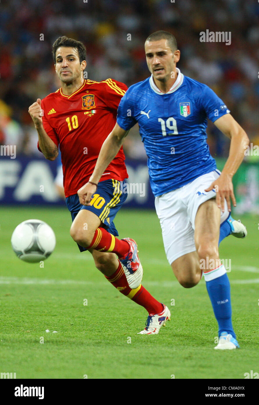 01.07.2012 Kiev, Ukraine. UEFA EURO 2012 final soccer match Spain vs ...