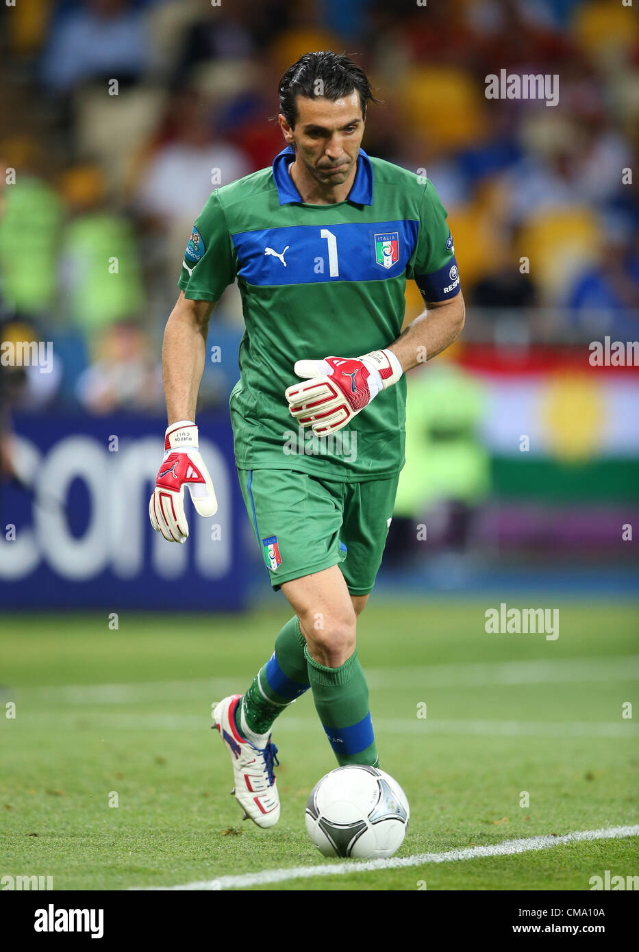 GIANLUIGI BUFFON SPAIN V ITALY EURO 2012 OLYMPIC STADIUM KIEV UKRAINE ...