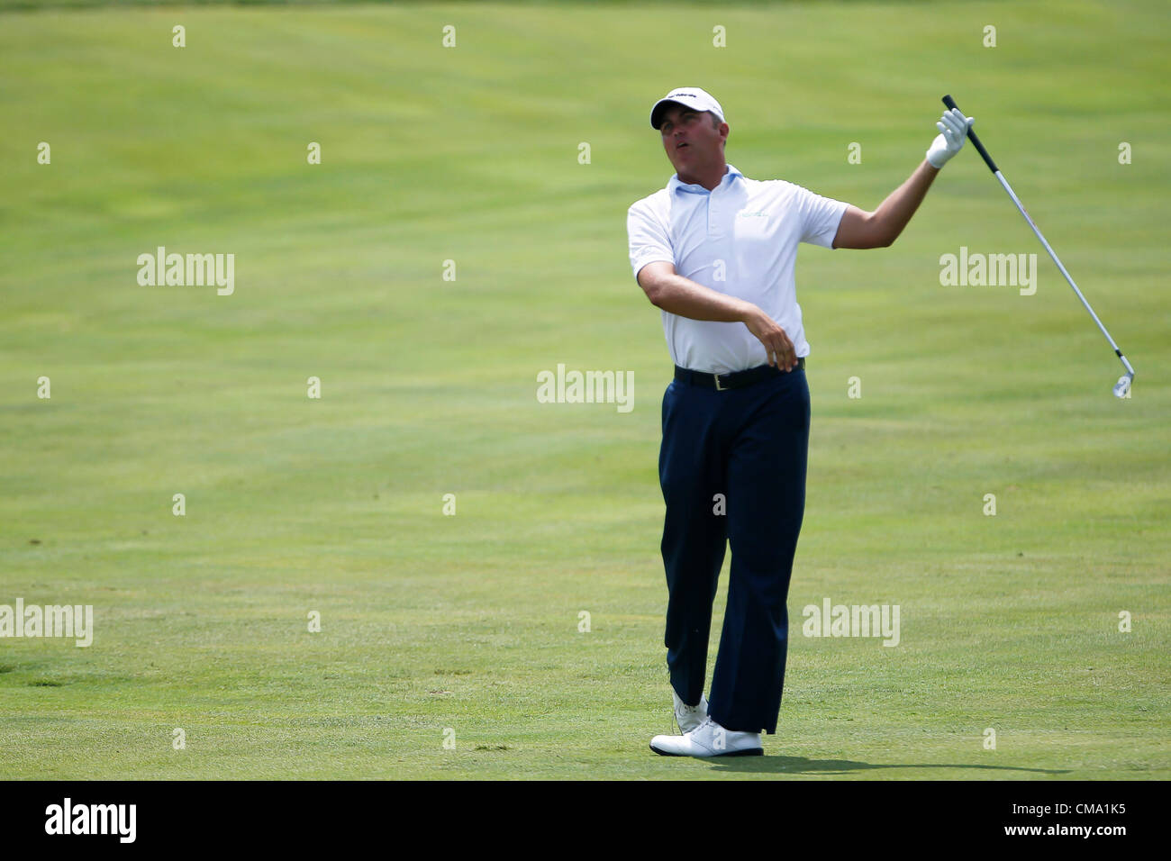 July 1, 2012 - Bethesda, MD, U.S. - BO VAN PELT hits his second shot on ...