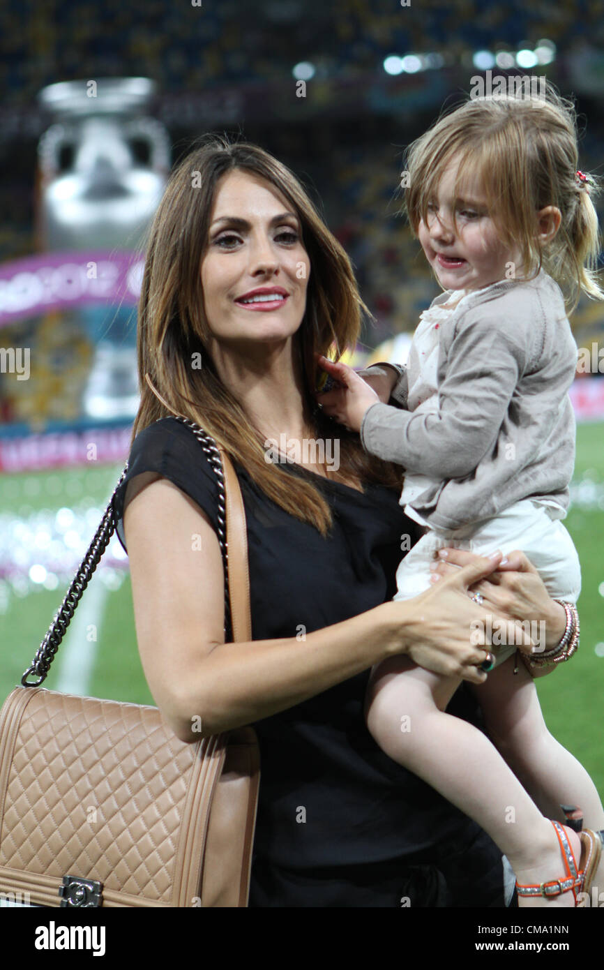 XABI ALONSOS WIFE & DAUGHTER SPAIN V ITALY EURO 2012 OLYMPIC STADIUM ...