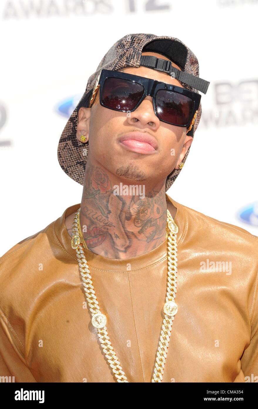 Tyga at arrivals for BET Awards, Shrine Auditorium, Los Angeles, CA ...