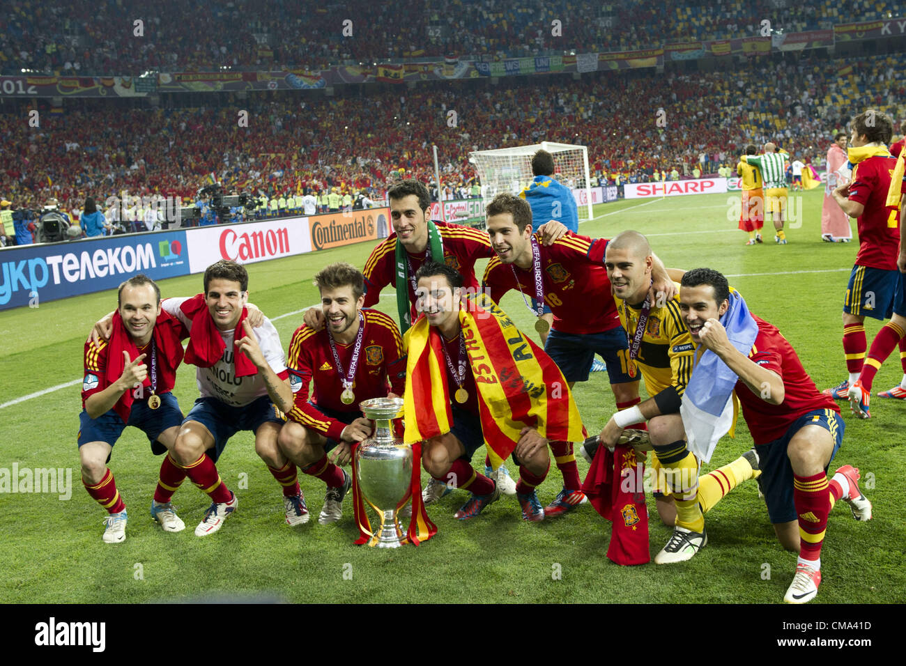 Spain team group (ESP), JULY 1, 2012 - Football / Soccer : FC Barcelona ...