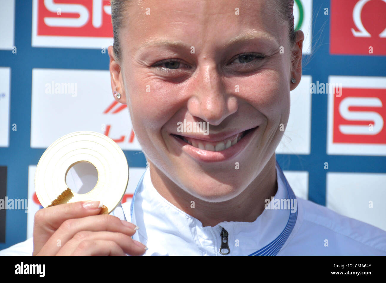 Czech athlete Jirina Ptacnikova win the high jump competition at the ...