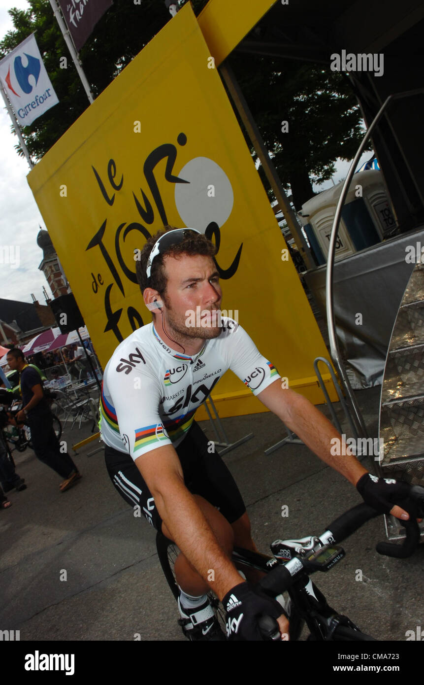 02.07.2012. Vise, Belgium. Stage 2 Vise - Tournai, Team Sky 2012 ...