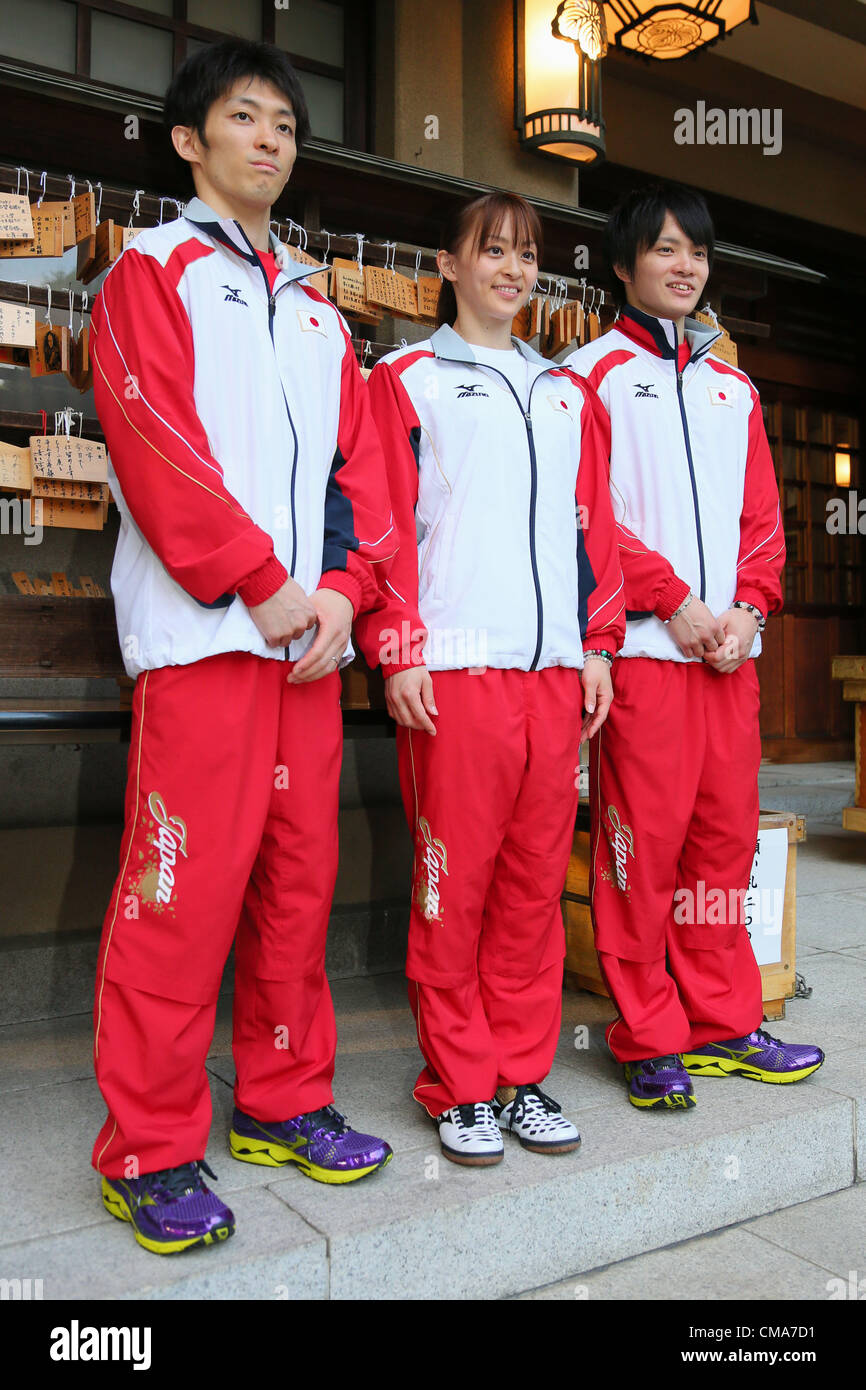 (L to R) Kazuhito Tanaka (JPN), Rie Tanaka (JPN), Yusuke Tanaka (JPN), July 2, 2011 - Artistic ...