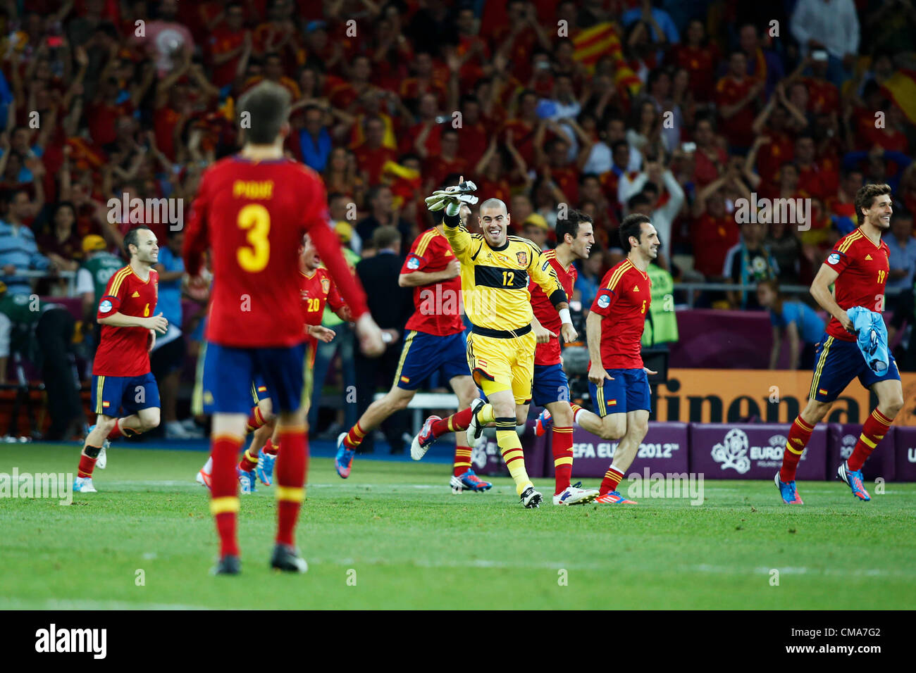 Spain team group (ESP), JULY 1, 2012 - Football / Soccer : UEFA EURO ...