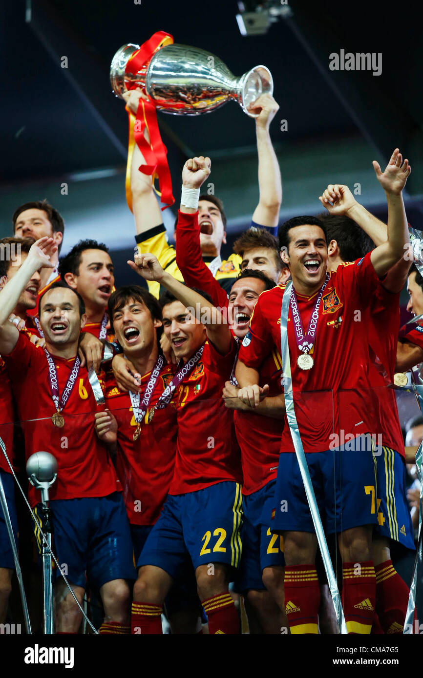 Spain team group (ESP), JULY 1, 2012 - Football / Soccer : UEFA EURO ...