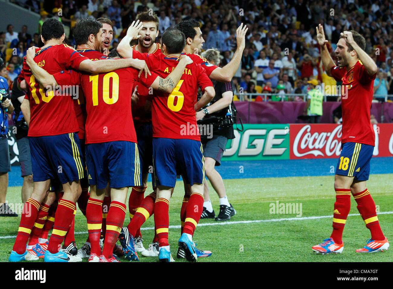Spain team group (ESP), JULY 1, 2012 - Football / Soccer : UEFA EURO ...