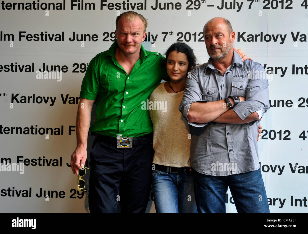 Polish actor Eryk Lubos (left), actress Aleksandra Michaelova and ...