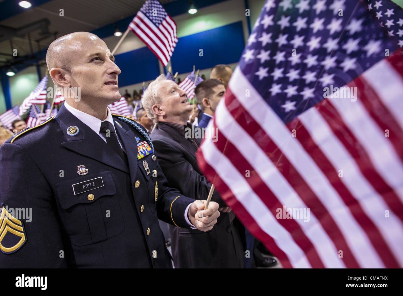 July 4, 2012 - Phoenix, Arizona, U.S - Sgt. JASON FRITZ, (left) of the ...