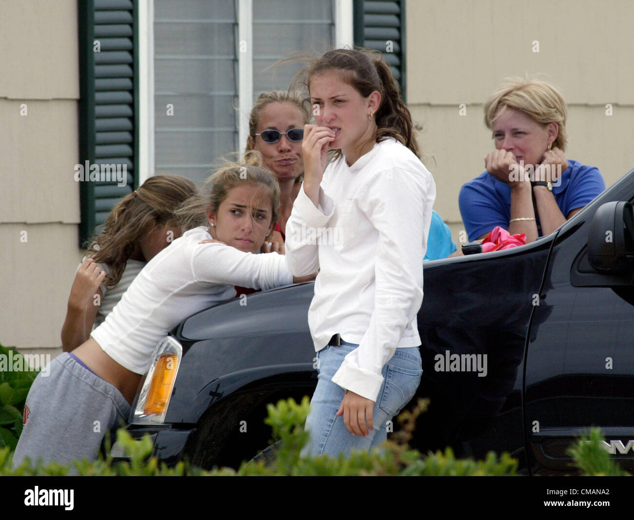 Aug. 05, 2004 - Dover Township, New Jersey, U.S. - Neighbors watch with ...