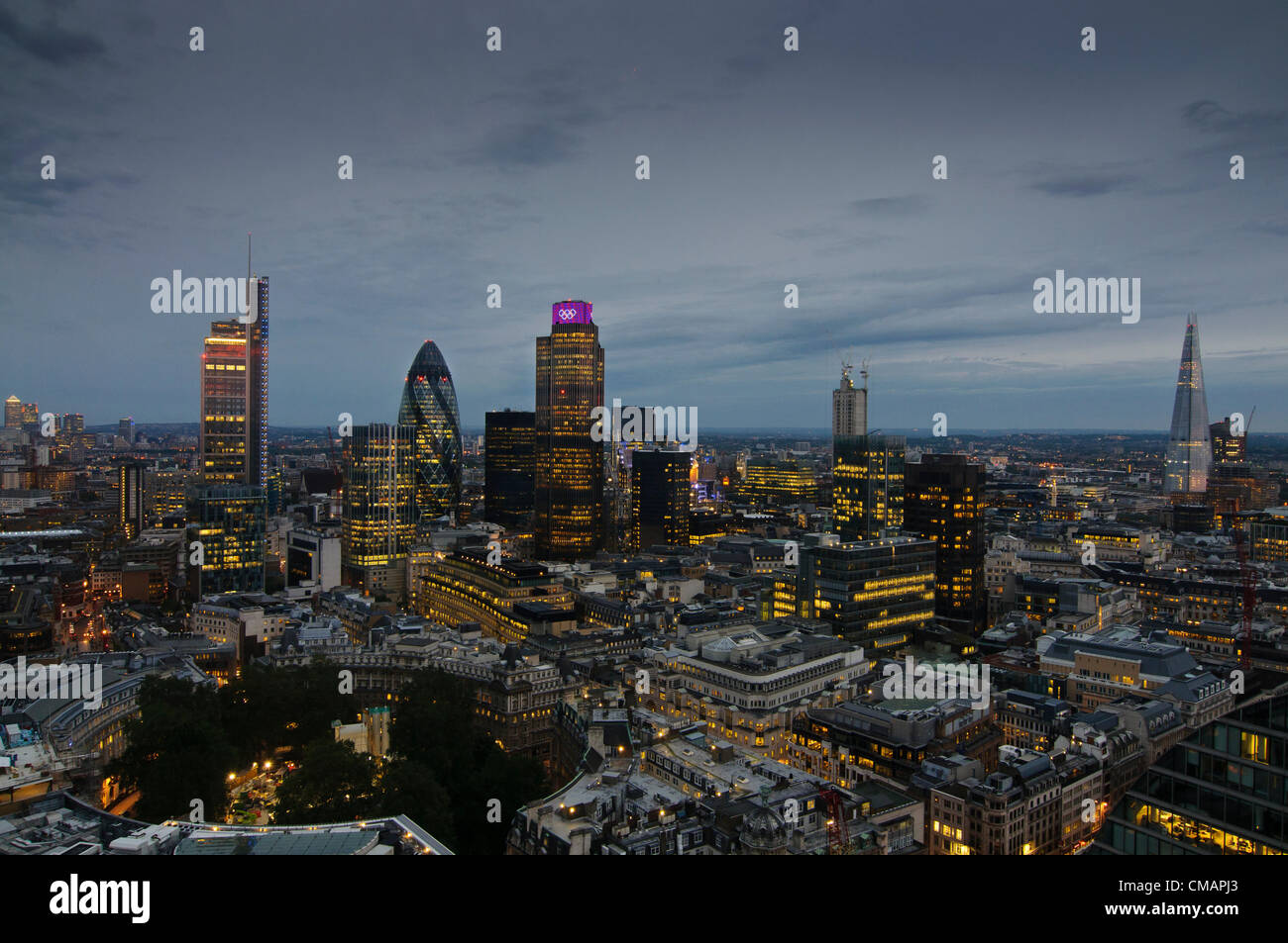 LONDON, 5 July 2012. The City of London awaits the inauguration of The ...
