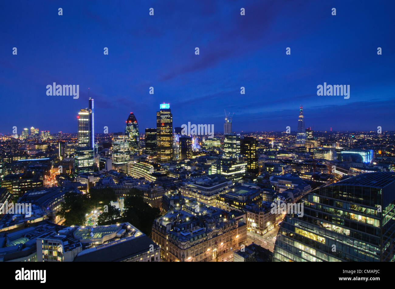 LONDON, 5 July 2012. The City of London awaits the inauguration of The ...