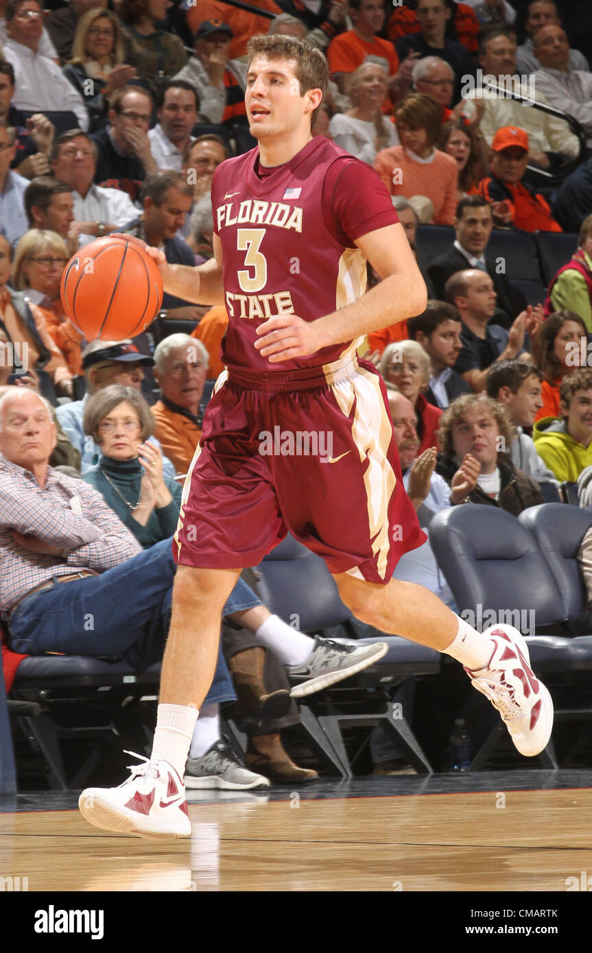 March 1, 2012 - Charlottesville, Va, USA - Florida State Seminoles ...