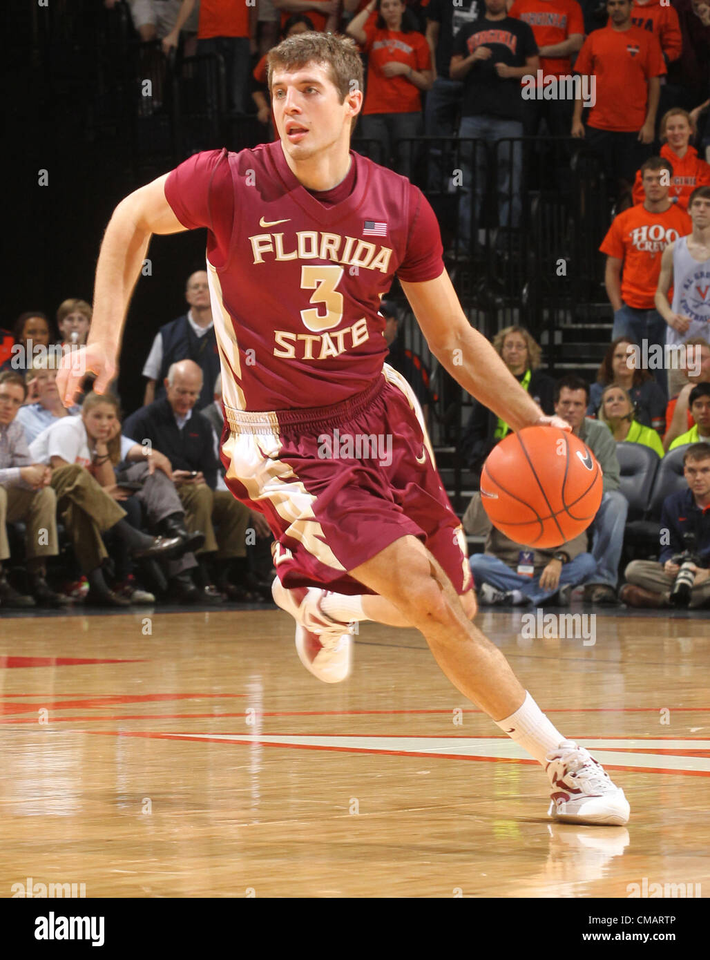 March 1, 2012 - Charlottesville, Va, USA - Florida State Seminoles ...