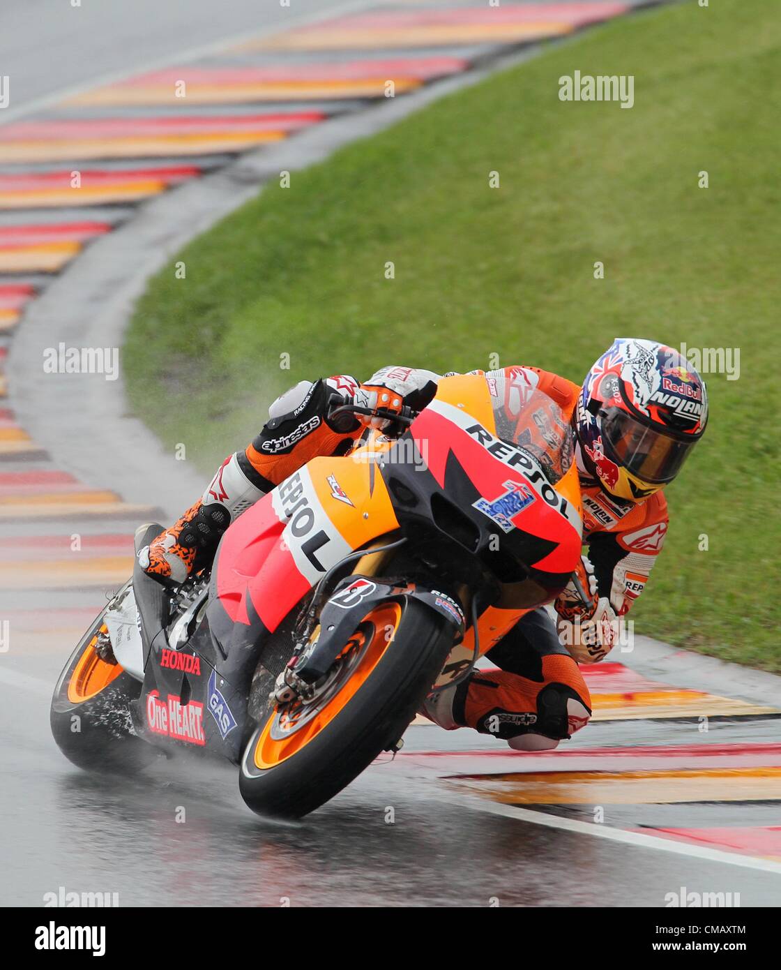 07.07.2012. Hohenstein-Ernstthal, Germany. Australian MotoGP driver ...